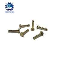 China Flat Head Brass Split Pin with Slotted Split Spring Structure, Custom CNC Machined Brass Dowel Pin for Precision Assembly for sale