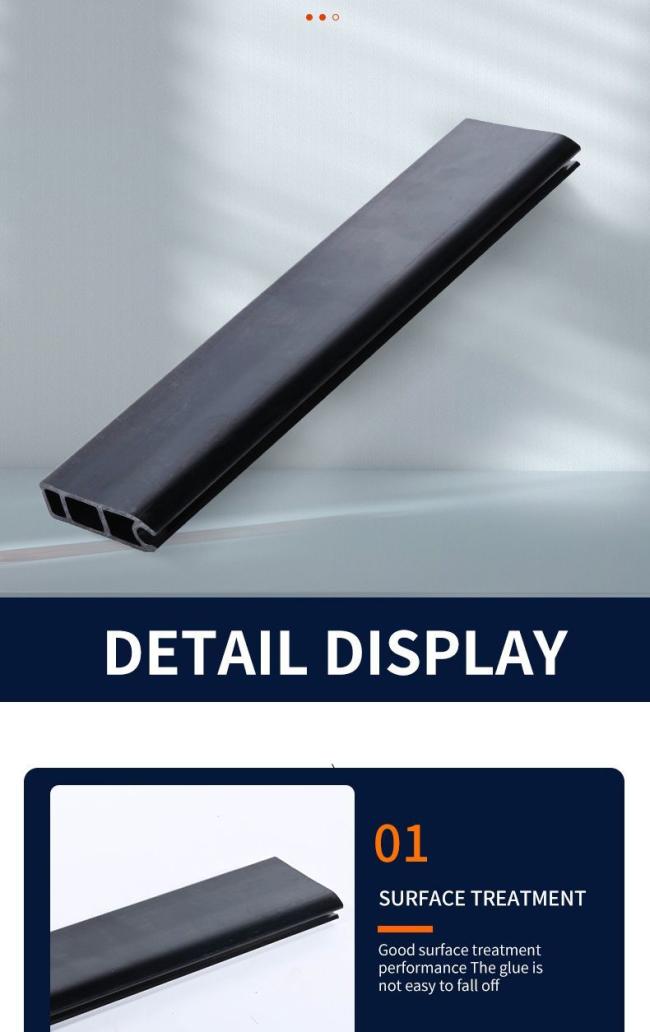 Seal Strip Stopper Black Profiles PVC Extrusion Customized Extruded Trim