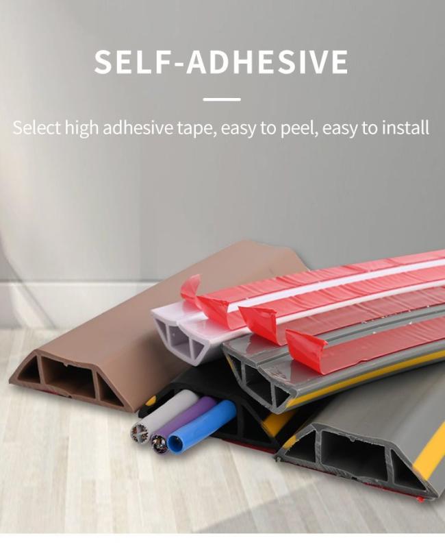 Good Quality Retardant Arc Floor PVC Cable Trunking Durable ABS/PP/PC/PE Co-Extrusion Plastic Profile for Sticker Duct Track Wall