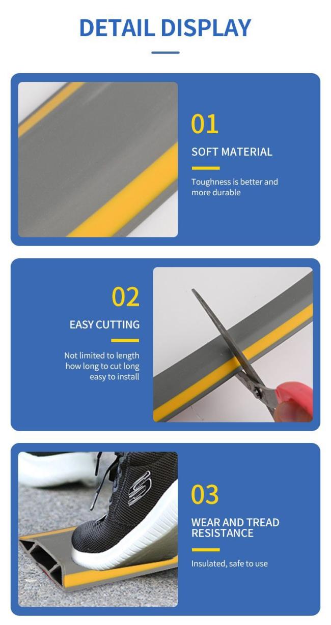 Good Quality Retardant Arc Floor PVC Cable Trunking Durable ABS/PP/PC/PE Co-Extrusion Plastic Profile for Sticker Duct Track Wall