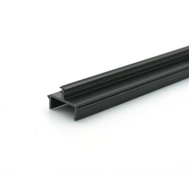 Matte Black Fixed Panel Shower Door Deep U-Channel Profile