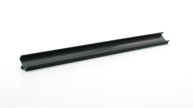 Matte Black Fixed Panel Shower Door Deep U-Channel Profile