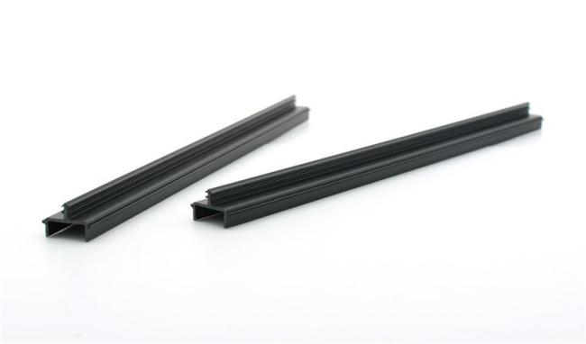 Matte Black Fixed Panel Shower Door Deep U-Channel Profile