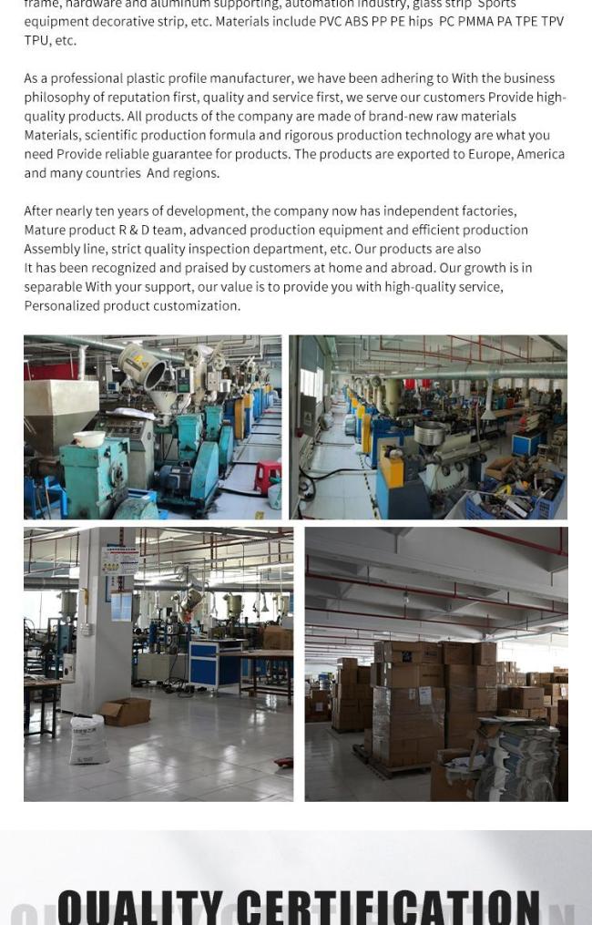 ABS ASA Profile Wear-Strip Guide Abrasion Resistant PE Extrusion Guide Wear Strip