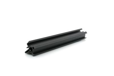 China Black PVC Profiles Extrusion Manufacture Rigid PVC Square Pipe for sale