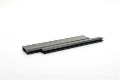 China Extrusion PVC Flat Bar Black Solid Liner Plastic Strip Profile Sliding Profile for sale