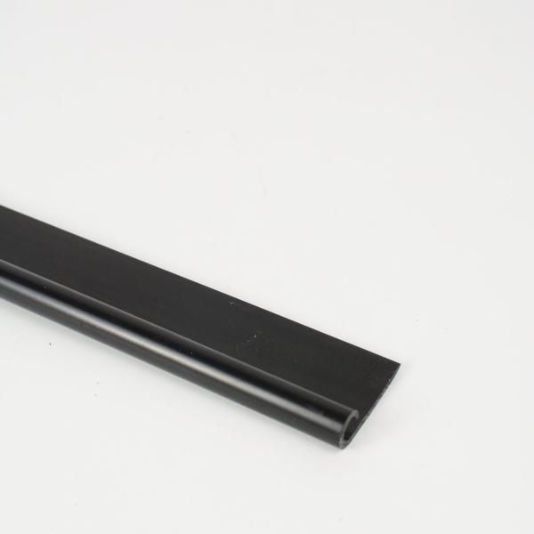 Quality Flexible High Gloss PE Profile Black Furniture U Channel Extruded Plastic for sale
