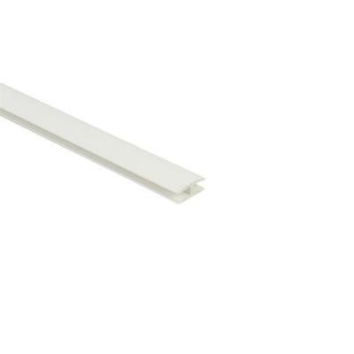 China Wide Flexible H Channel Extrusion Profile White for sale