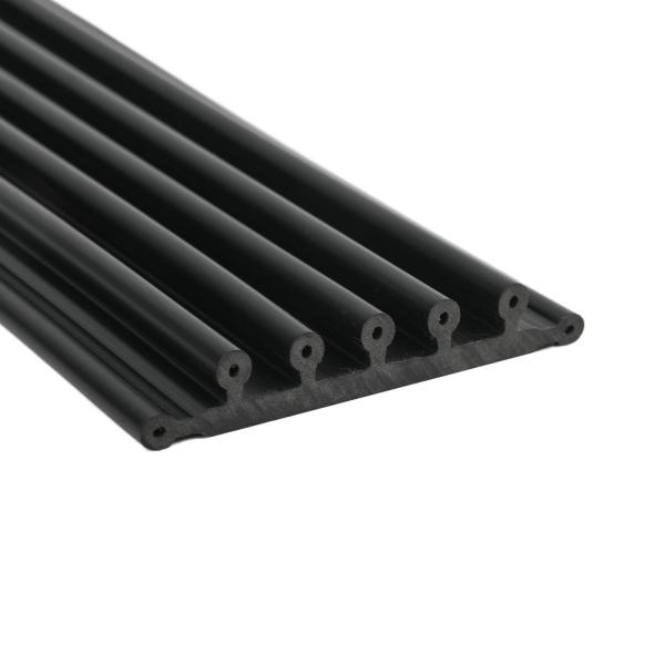 Quality Black Eco Rigid Plastic Extrusions Hotel Plastic Trim Strip for sale