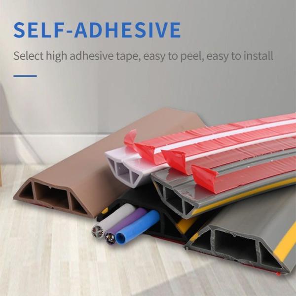 Quality Brown Architecture PE Profile Customization PVC Cable Trunking for sale