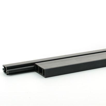 Quality Corrosion Resistant Customized ABS Profile Black Extrusion Plastic Sliding for sale