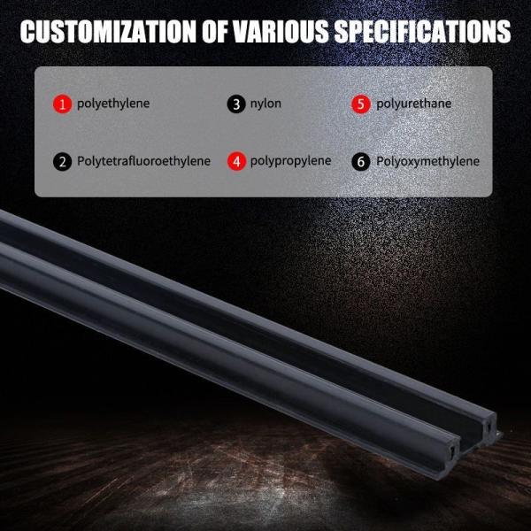 Quality 5mm To 1000mm ABS Profile ASA Profile PE Extrusion Plastic Wear Strip Abrasion for sale