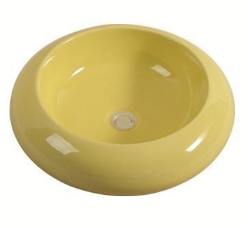 China Bathroom Sanitary Ware Ceramic Sink Colorful Art Basin/Wash Basin Green/Yellow Color ALK-5 for sale