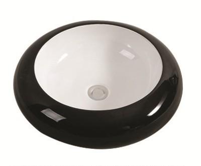 China Bathroom Sanitary Ware Ceramic Sinks Colorful Art Basin/Wash Basin Black color Dual-color for sale