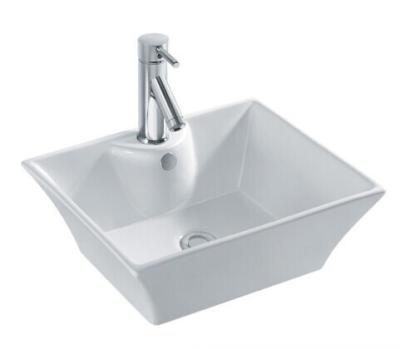 China Countertop Mounting Ceramic Sinks Sanitary Ware Rectangular Art Basin Bathroom Wash Basin for sale