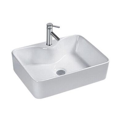 China Countertop Mounting Ceramic Sinks Sanitary Ware Rectangular Art Basin Bathroom Wash Basin for sale