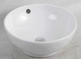 China Semi-counter Bathroom Ceramic Sinks Sanitary Ware Art Basin Round Hand Wash Basin for sale
