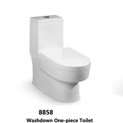 China Hot Sale Bathroom Ceramic Toilet Floor Mounted S-trap and P-trap Washdown One-piece Toilet for sale