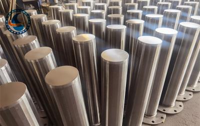 Cina acciaio inossidabile 304 della metropolitana filtrante dello schermo del cavo del cuneo della scanalatura 200um con la flangia in vendita