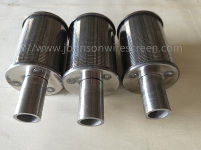 China 304 Stainless Steel Water Filter Nozzle O.D 57mm Wedge Wire Strainer for sale