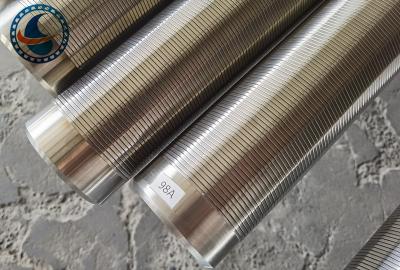 China Stainless Steel 316L 0.5mm Slot Wedge Wire Oil Screen Pipe 2-7/8" OD for sale