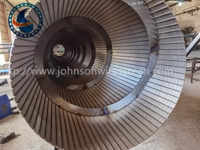 OD 600mm Wedge Wire Rotary Screen Drum Of Stainless Steel For Waste Water