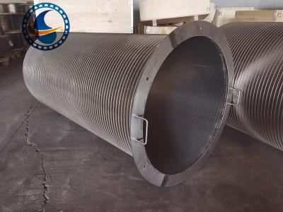 China SS304 Reverse Wedge Wire Rotary Screen Filter 800mm x 1500mm for sale