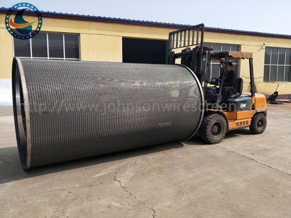 Large Roary Drum Screen Wedge Wire Cylinder Screen Filter For Solid Filtration