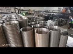 Aço inoxidável 2205 Tela rotativa Tambor de arame em cunha Cesto enrolado Fito