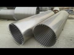 SS304 Reverse Wedge Wire Rotary Screen Filter 800mm x 1500mm
