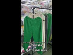 all season used women's pants pleated second hand chinese pants