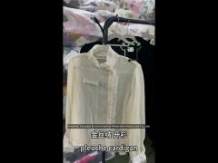 mixed size women velvet second hand clothes cardigan style long sleeved velvet clothing