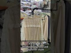 wholesale yijiayi women's knitted long-sleeved pullover style used clothes china formal blouses