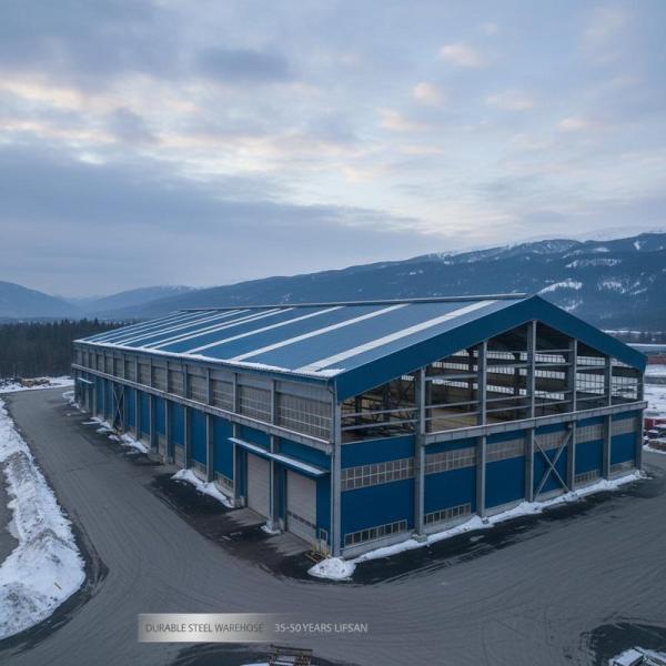 Quality Customizable Steel Structure Warehouse with 50-Year Lifespan and Snow Load Adaptability for sale