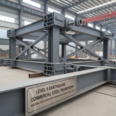 China Level 6 Earthquake Resistant Industrial Steel Structures with High Strength Bolts and 5000 Kg/m² Load Capacity for sale