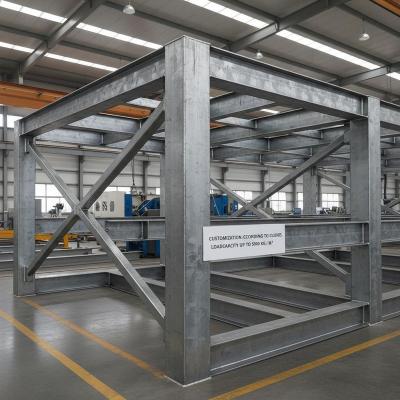 China Custom Industrial Steel Structures with 5000 Kg/m² Load Capacity, Galvanized Process, and Fireproof Coatings for sale
