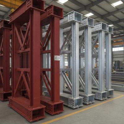 China Painted Or Galvanized Steel Frame Constructions built in accordance with ASTM standards providing structural performance for sale