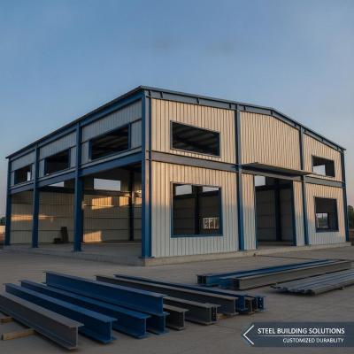 China Steel Frame Steel Metal Buildings Customized According To Clients Need Featuring Powder Coated Or Painted Finish Durable for sale