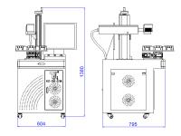 China Custom UV Laser Marking Machine for Capacitor with Visual Positioning System CCD Camera for sale