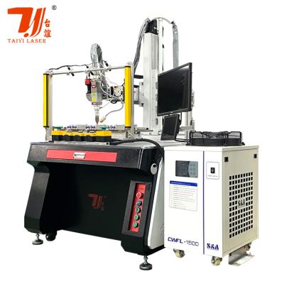 China Customized 4 Axis 1500W Automatic Laser Welding Machine for Teapot Spout for sale