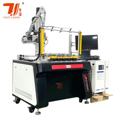 China Customized 4 Axis 1500W Automatic Laser Welding Machine for Teapot Spout for sale