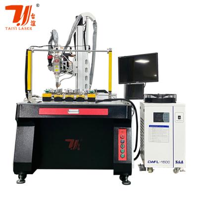 China Customized 4 Axis 1500W Automatic Laser Welding Machine for Teapot Spout for sale