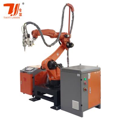 China 6 Axis Robot Arm Automatic Fiber 3D Laser Cutting Machine For Stainless Steel Lampshade Automobile Sheet Metal for sale