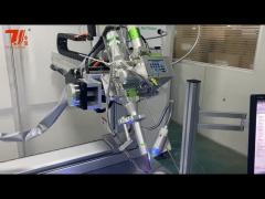 Op maat gemaakte 5-assige automatische vezellasersweismachine voor roestvrij staal driewegpijp Tee-pijp