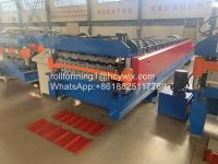 China Long Span Noiseless Double  Layer Roll Forming Machine PLC Control for sale