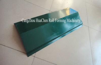 China Color Coated Galvanized Ridge Cap Roll Forming Machine Two Output Tables for sale