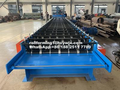 중국 PLC 제어 된 바닥 데크 롤 형성 기계 400mm H 빔 강철 프레임 1220mm 너비 판매용