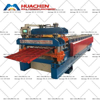 China Galvanized Metal Roofing Panel Double Deck Roll Forming Machine for PPGI / GI Material for sale