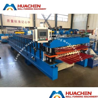 China Lightweight Aluminum Roof Panel Roll Forming Machine with Panasonic PLC Control and 1250mm Material Width for sale