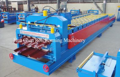 China High Frequency Double Layer Glazed Tile Roll Forming Machine With 15 / 21 Rows for sale